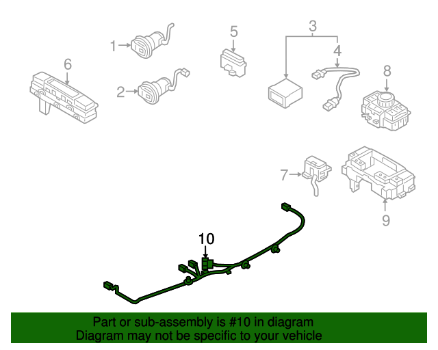 2015-2017 Hyundai Console Wiring Harness 84624-B1100 | AutoNationParts.com