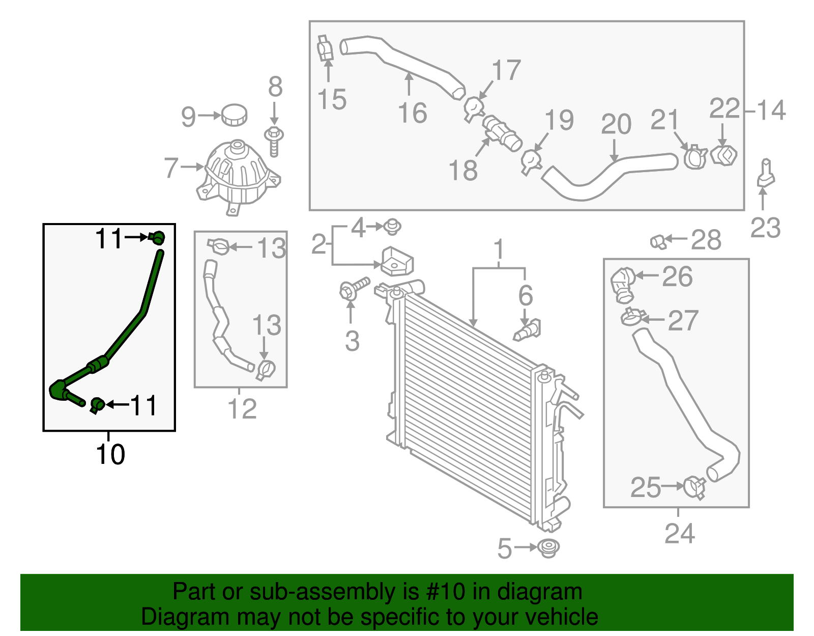 2016-2018 Hyundai Tucson Reservoir Hose 25450-D3300 | OEM Parts Online