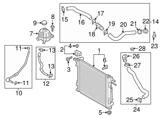 2016-2018 Hyundai Tucson Reservoir Hose 25450-D3300 | OEM Parts Online
