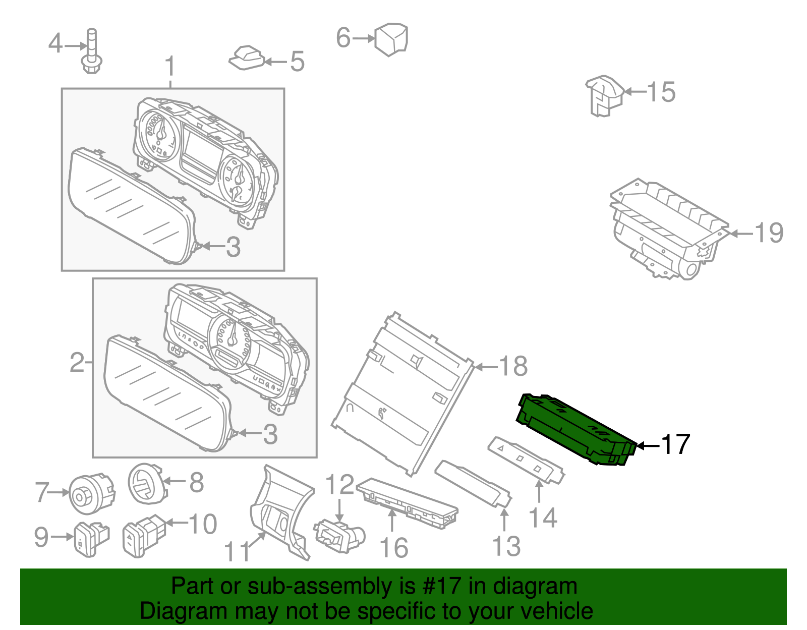 EG1Z-19980-R - Dash Control Unit 2014-2019 Ford | Big 3 Auto Parts
