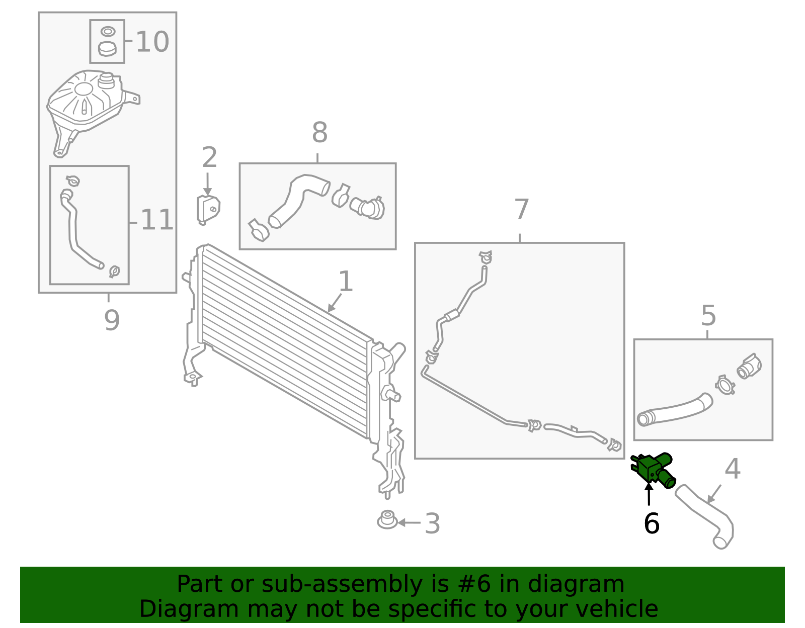25329-J9100 - Radiator Coolant Hose Adapter 2022-2023 Hyundai Kona ...