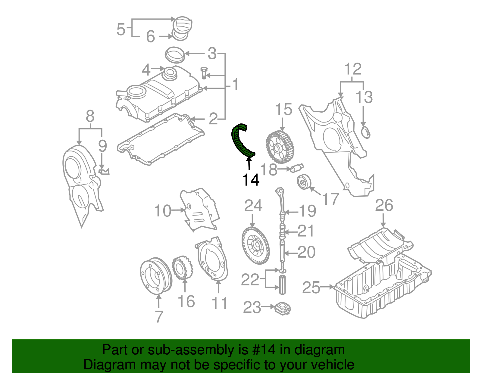 2004-2006 Volkswagen Timing Belt 038109119p | Retail Performance Auto Parts