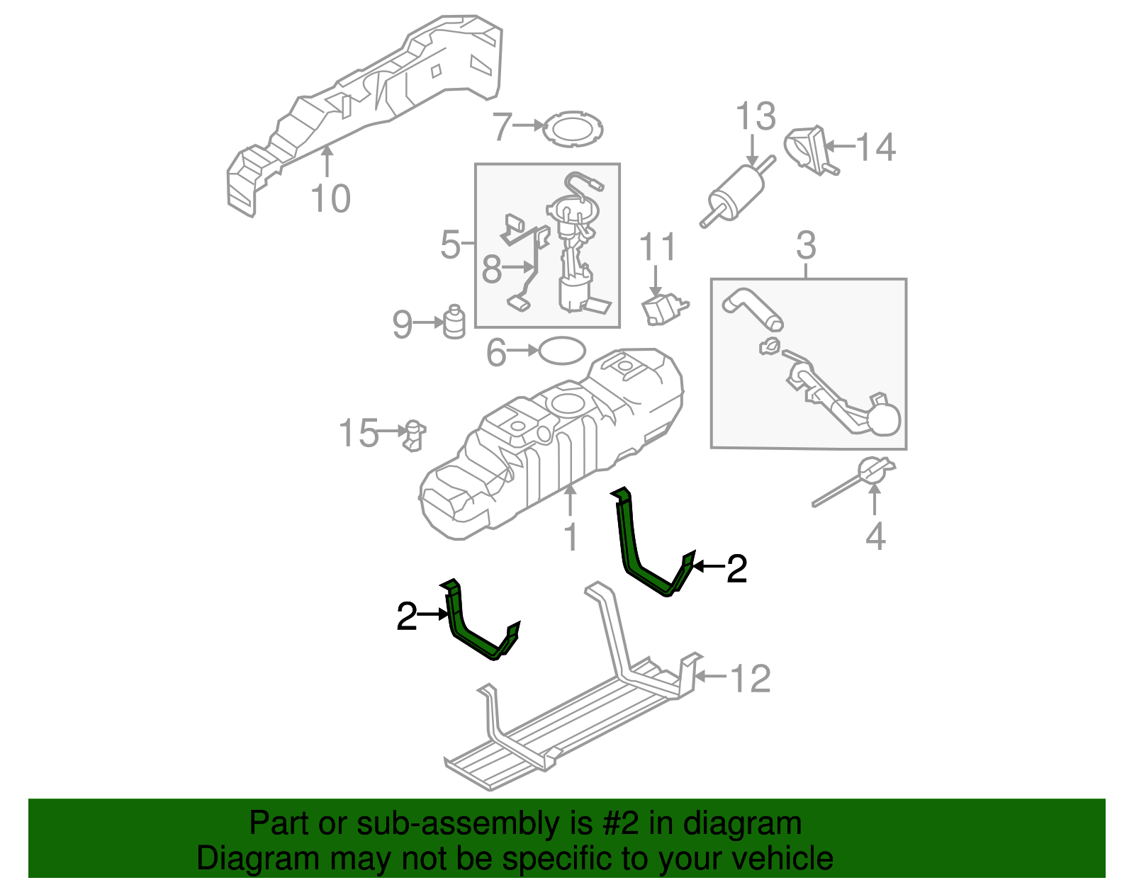 1999-2010 Ford Fuel Tank Strap 6C3Z-9092-AA | OEM Parts Online
