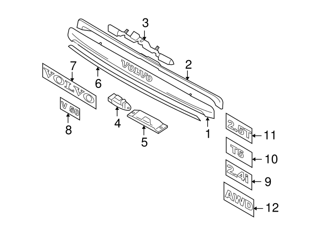 2010-2011 Volvo V50 Handle Base 30753757 | TascaParts.com