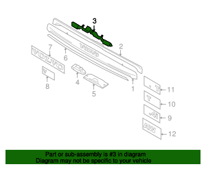 30753757 - Liftgate Latch Handle Bracket 2010-2011 Volvo V50 ...