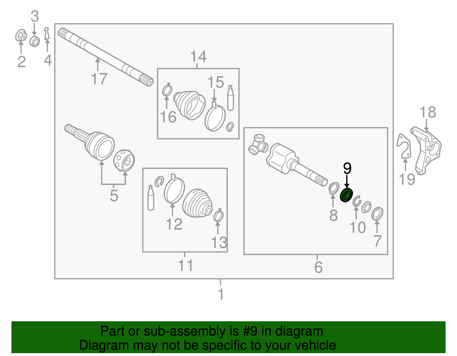 2009-2024 Nissan Cv Axle Shaft Carrier Bearing 39774-EN00E | Hoffman ...