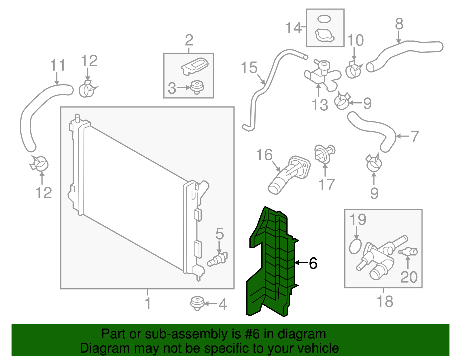 Hyundai - 29134-3X000 - Air Guide - 2011-2015 Hyundai | OEM Hyundai ...