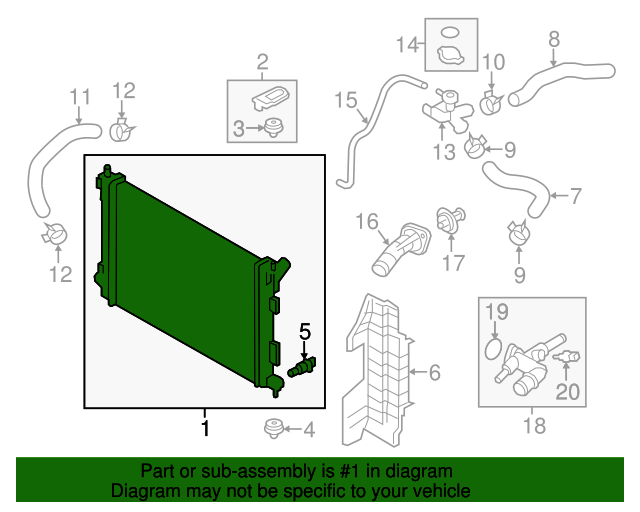 2011 Hyundai Elantra Radiator Assembly 25310-3X010 | OEM Parts Online