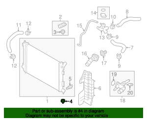 2011-2023 Hyundai Radiator Assembly Lower Insulator 25336-2V000 | OEM ...