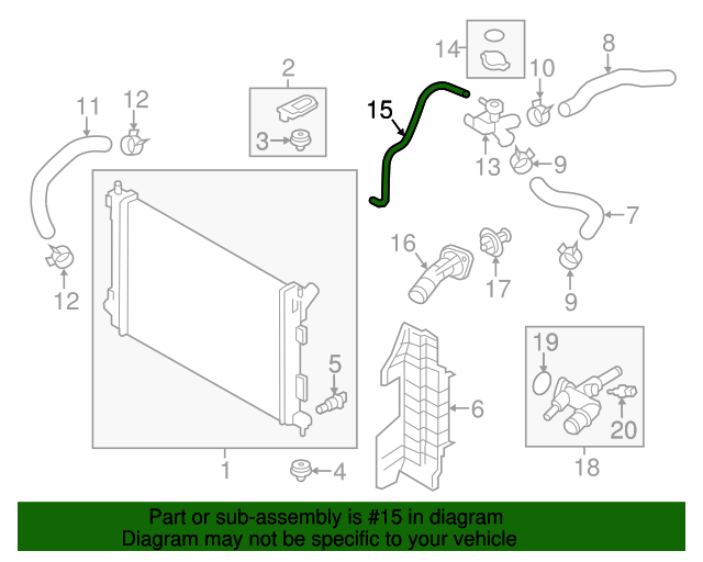 2011-2015 Hyundai Overflow Hose 25451-3X600 | OEM Parts Online