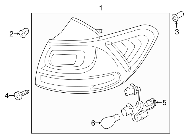 2019-2020 Kia Sorento Tail Lamp Assembly - Driver's Side (LH) 92401 ...