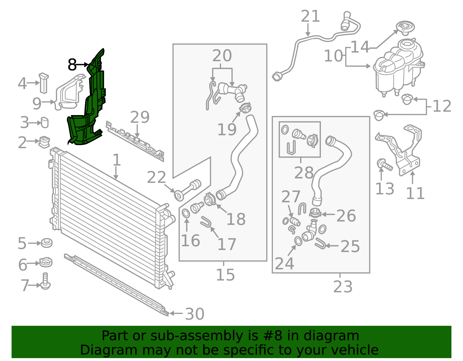 8W0-121-284-AM - High-Quality Radiator Support Air Duct for 2017-2018 ...