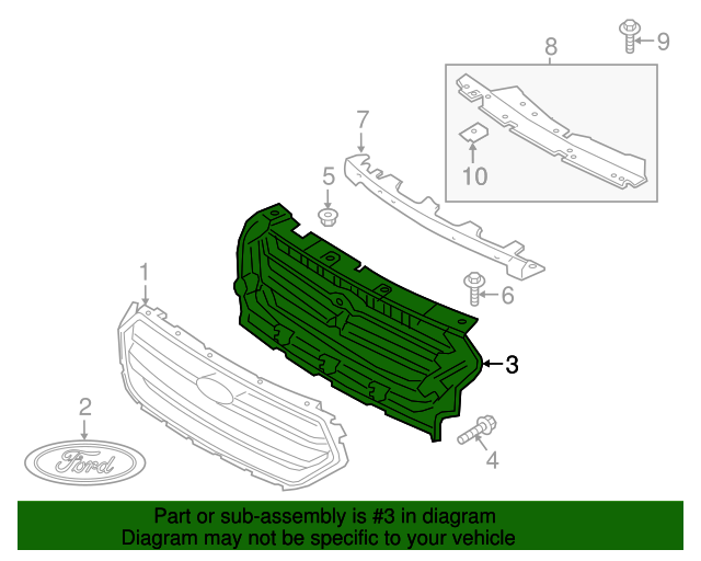 2017-2019 Ford Escape Reinforcement GJ5Z-8A284-AA | Varsity Ford