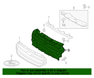 GJ5Z-8A284-AA - Reinforcement 2017-2019 Ford Escape | Direct Factory Parts