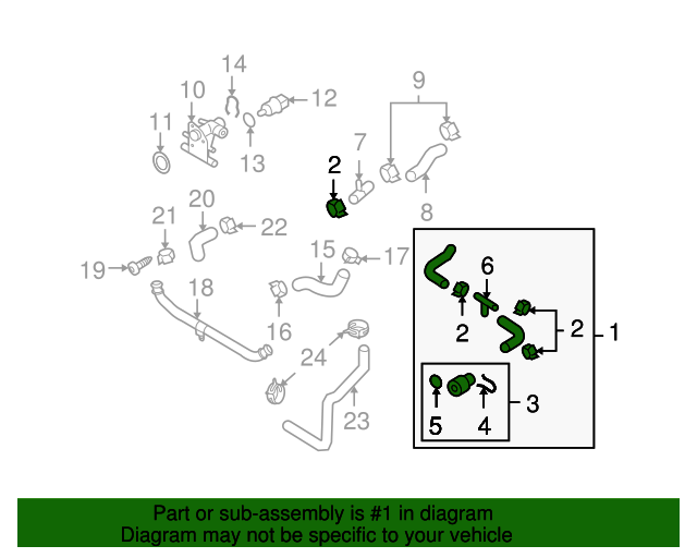 1K0-122-101-DK - Upper Hose 2006-2009 Audi | Audi OEM Parts