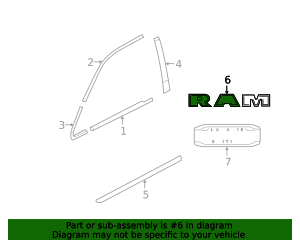 2019-2020 Ram 1500 Door Emblem 68302528AB | TascaParts.com