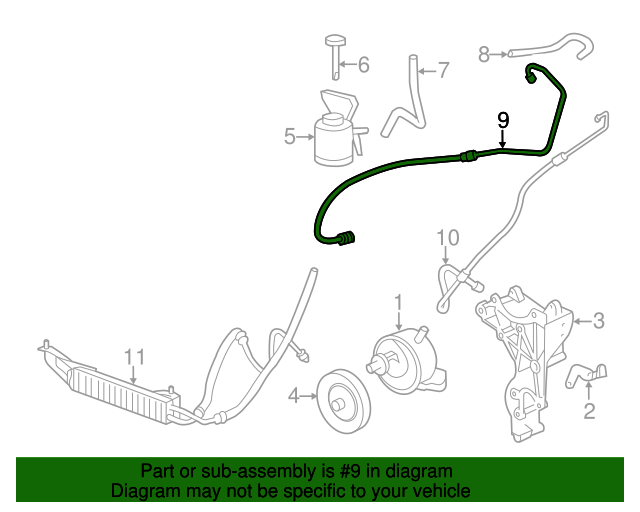 2017-2020 GM Power Brake Booster Inlet Hose Assembly 23497522 GM ...