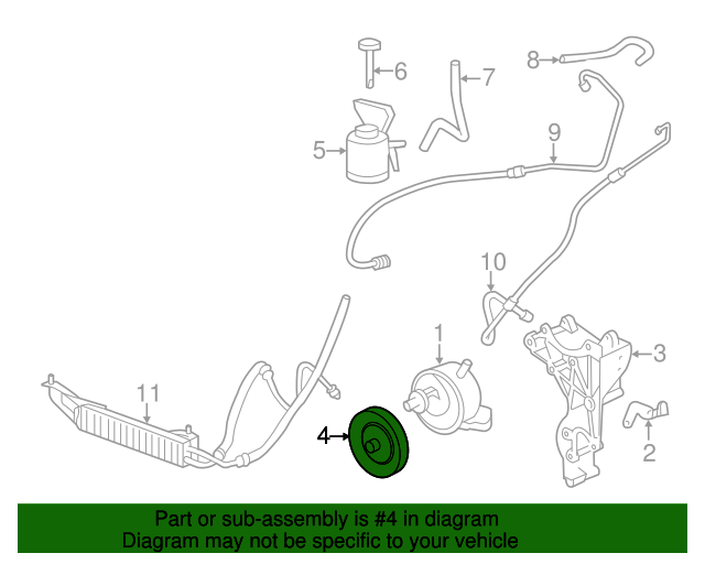 2010-2024 GM Power Steering Pump Pulley 12682902 GM | GMPartsDirect.com
