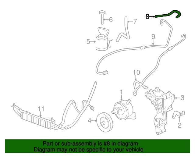 2003-2016 GM Power Brake Booster Outlet Hose 20965232 | AutoNationParts.com