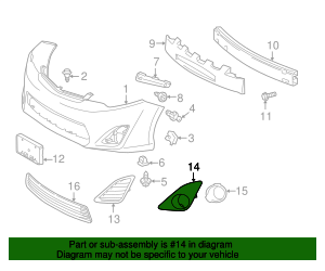 2012-2014 Toyota Camry Hole Cover 52128-06310 | Toyota Parts