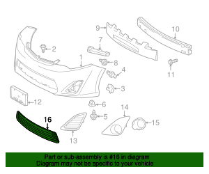 2012-2014 Toyota Camry Grille (Lower) 53112-06200 | OEM Parts Online