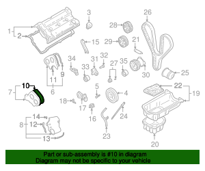 2002-2006 Hyundai Upper Timing Cover Gasket 21372-39501 | Genuine ...