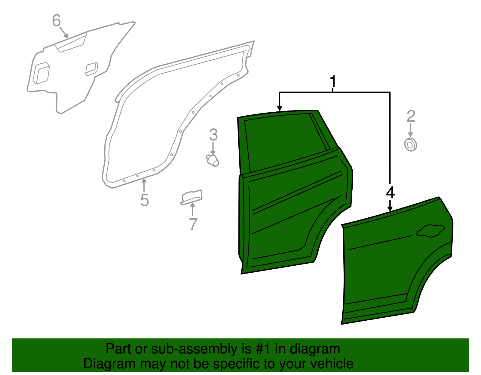2014-2020 Nissan Rogue Door Shell 82100-4BA0A | Nissan Parts Plus