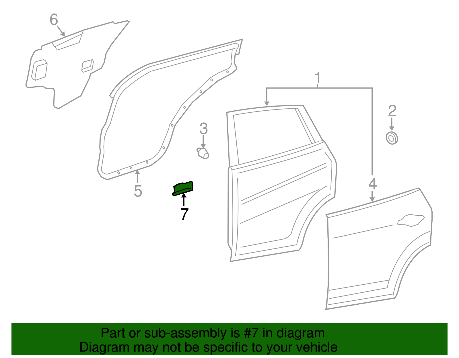 2018 Nissan Rogue Corner Cover 82291-6FL1A | Temecula Nissan Parts
