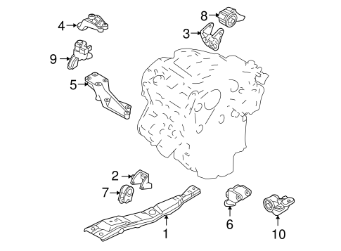 Engine & Trans Mounting for 2004 Mazda MPV | RealMazdaParts.com