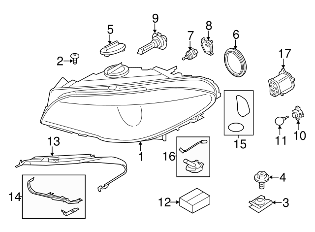 63117203243 - 2011-2013 BMW Composite Headlamp (63-11-7-203-243) | BMW ...