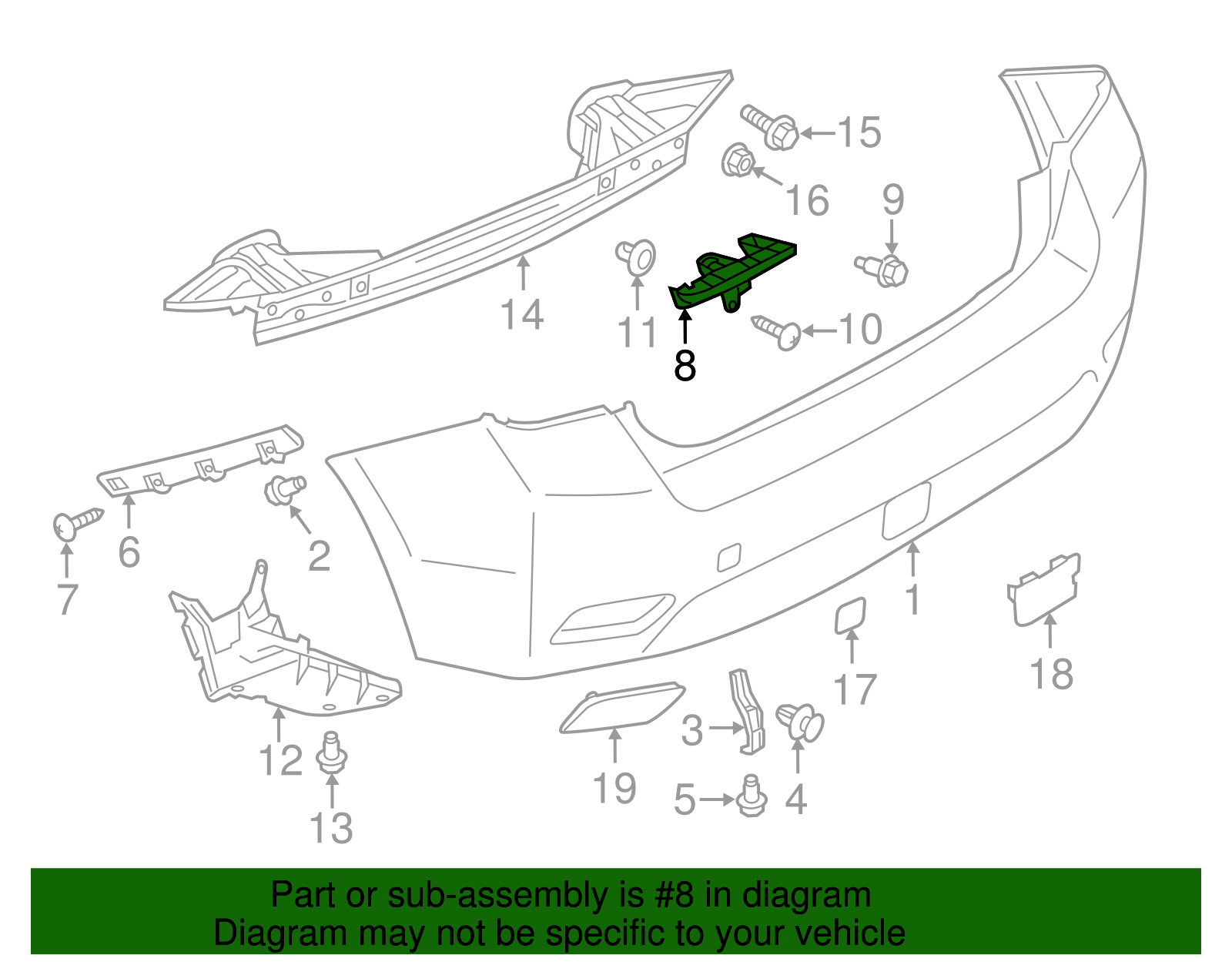 2012-2017 Subaru Center Bracket 57707FJ090 | Retail Performance Auto Parts