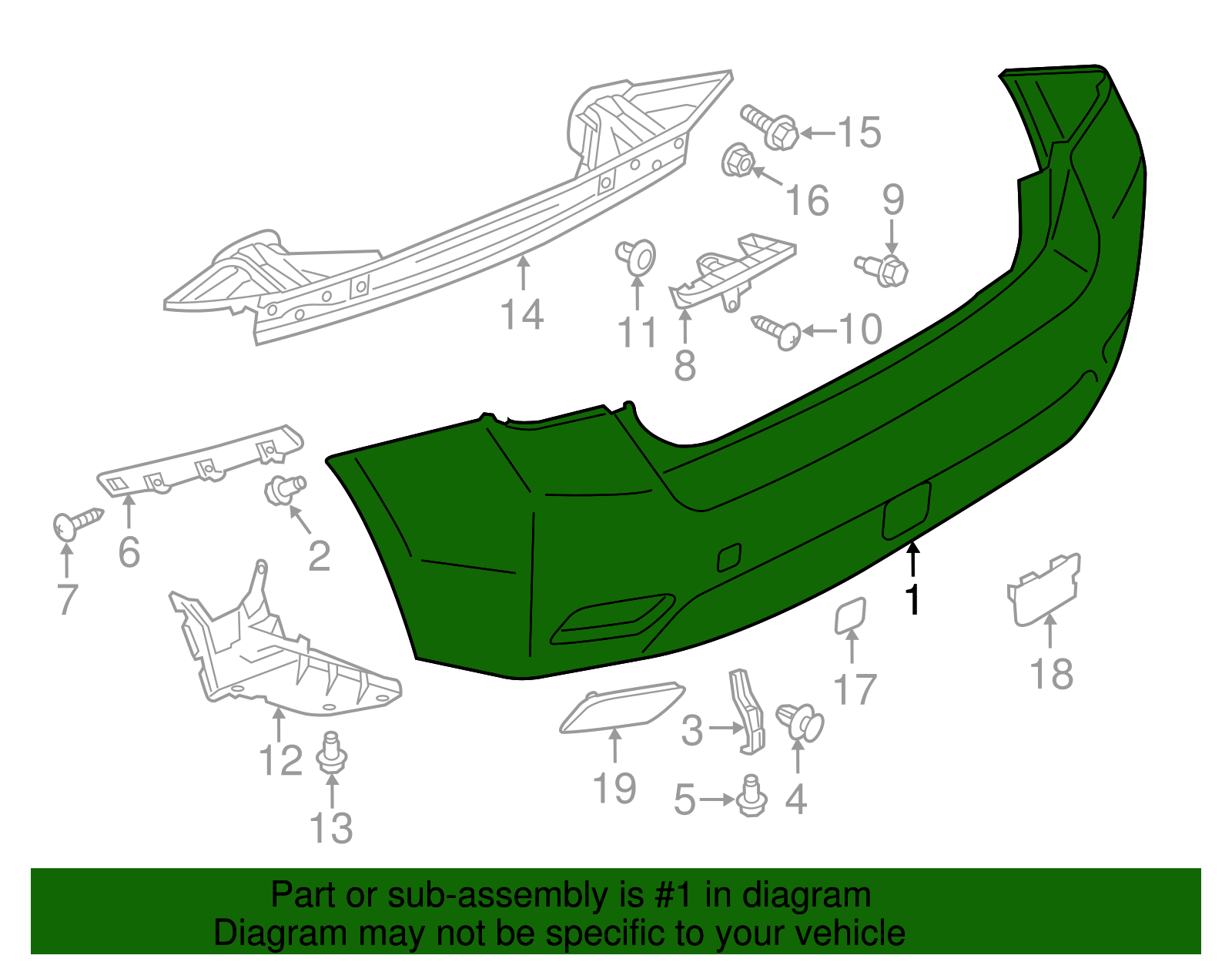 57704FJ031 - Bumper Cover 2012-2016 Subaru Impreza | Subaru Direct ...