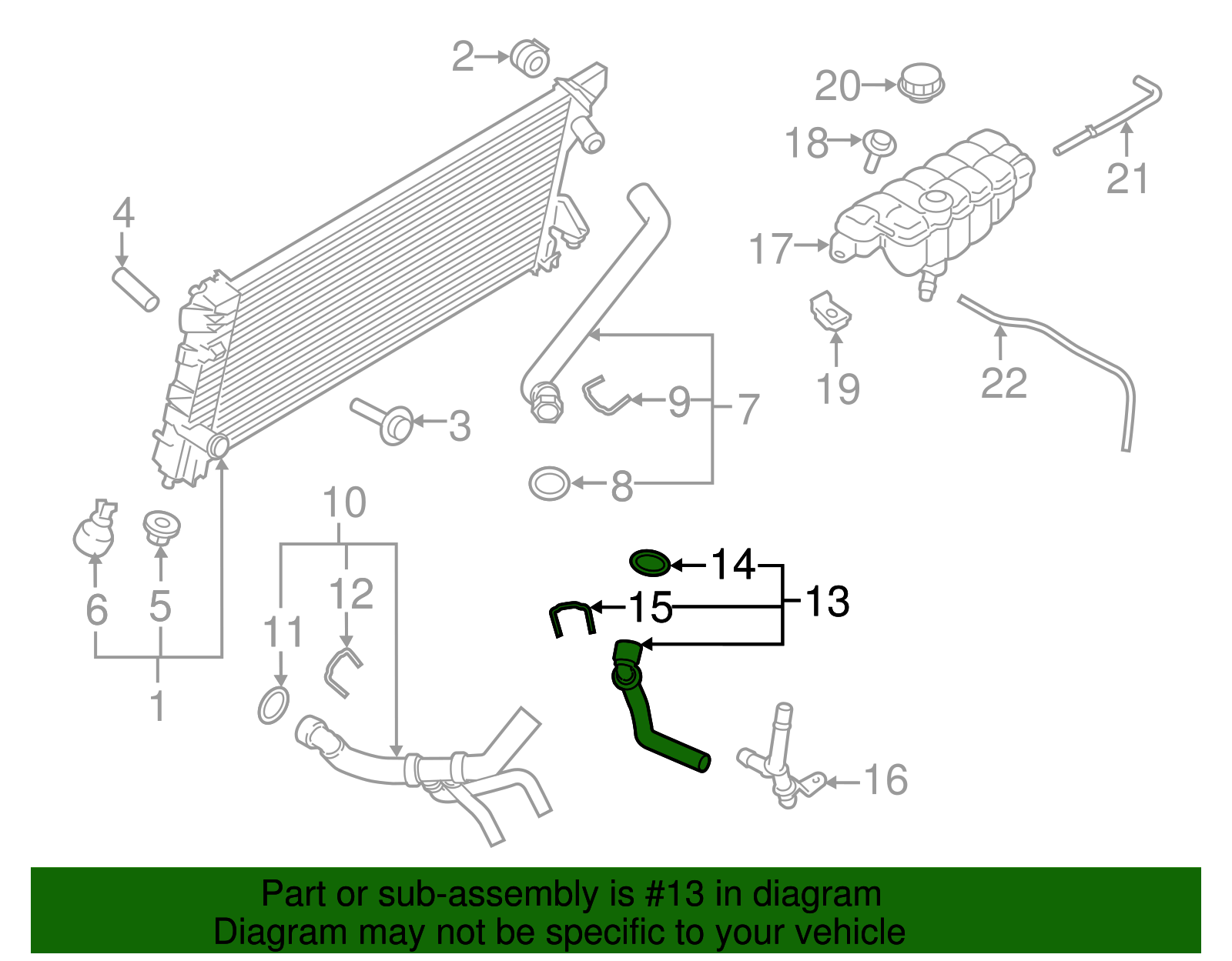 2015-2024 Ford F-150 Radiator Coolant Hose FL3Z-8286-C | OEM Parts Online