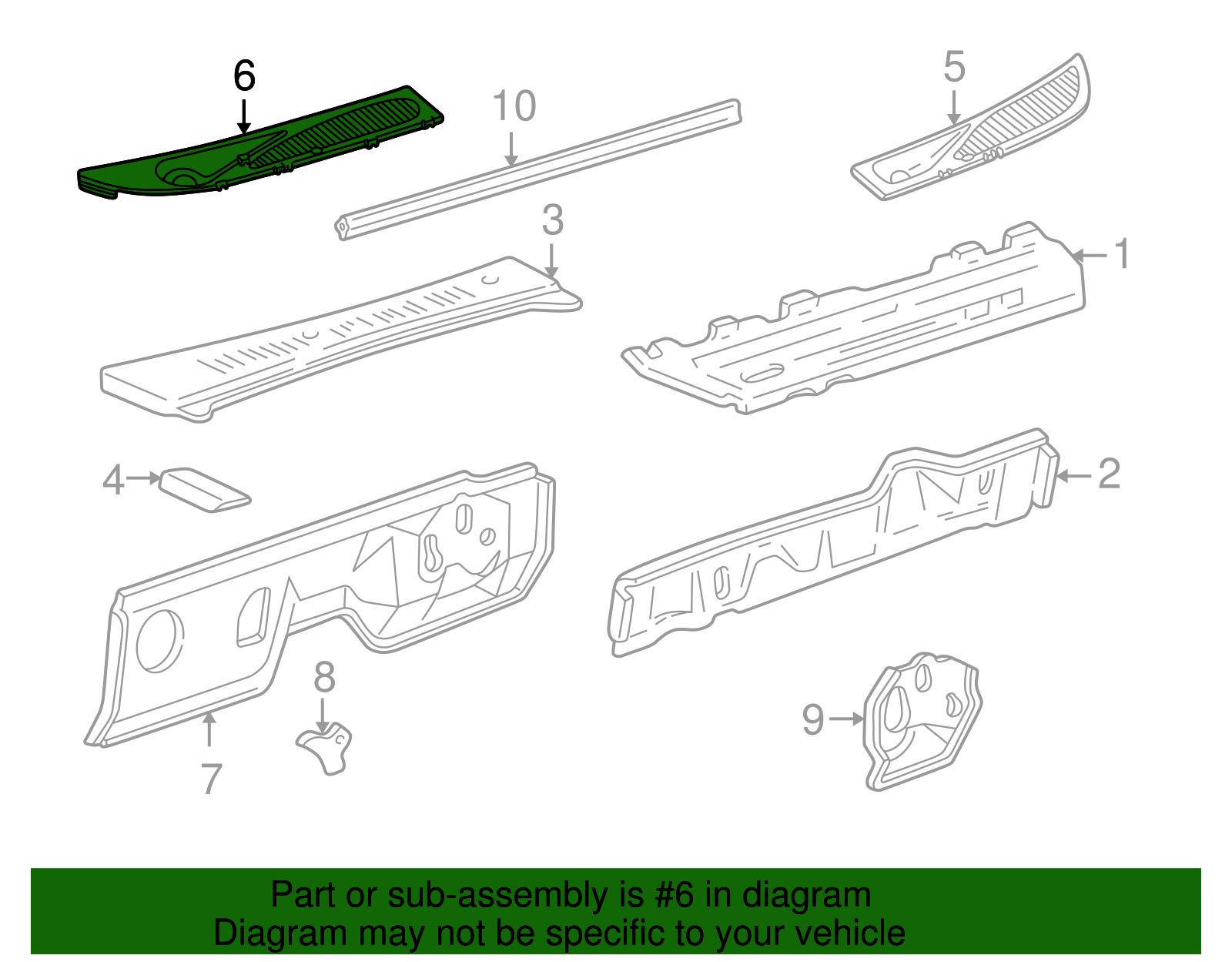 F57Z-78022A69-A - 1995-2005 Ford - Cowl Grille | My Ford Parts