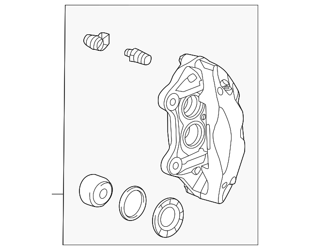 84733236 - Front Passenger Side Disc Brake Caliper Assembly without ...