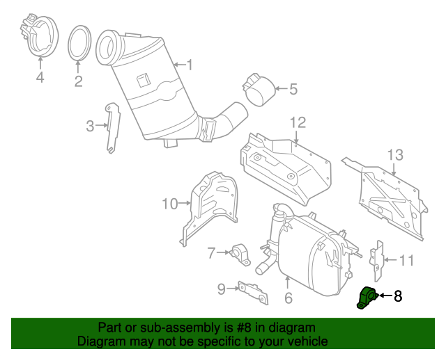 18307612903 - 2012-2020 BMW Converter & Pipe Insulator (18-30-7-612-903 ...