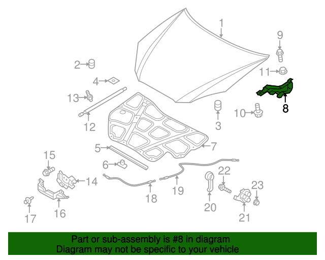 2010-2016 Hyundai Genesis Coupe Hinge 79110-2M000 | OEM Parts Online