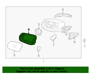 2015-2020 Hyundai Door Mirror Cover 87615-B1000 | AutoNationParts.com