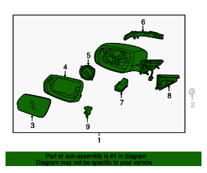 2017-2020 Genesis G80 Mirror Assembly 87620-B1730 | OEM Parts Online