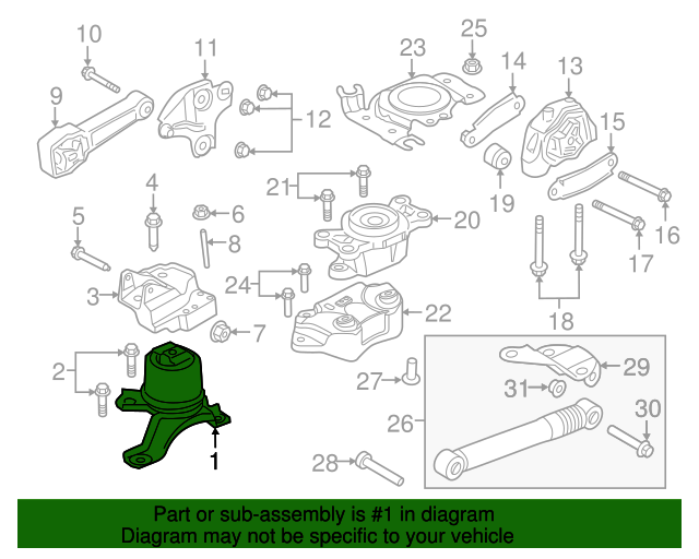 2012-2019 Land Rover Mount LR024730 | OEM Parts Online