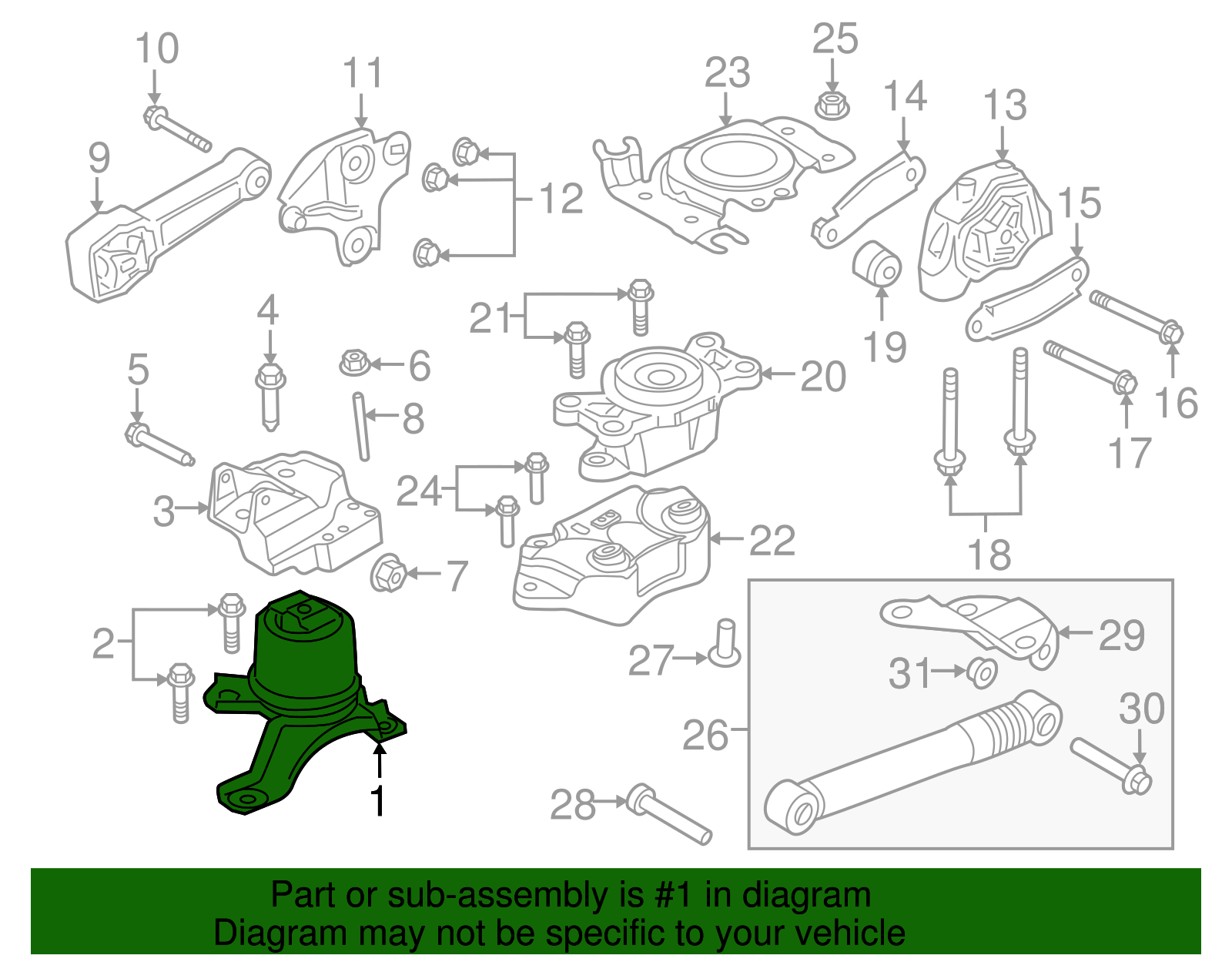 2017 Land Rover Range Rover Evoque Front Mount LR090559 | JaguarParts.com