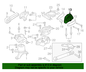 Genuine Side Mount for 2013-2019 Land Rover | Land Rover Part# LR032311 ...