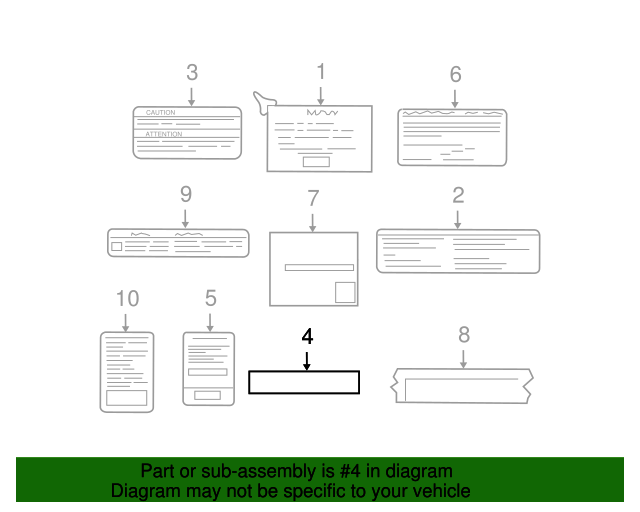 15061343 - Vehicle Information Label 2002-2023 GM | AwesomeParts.com