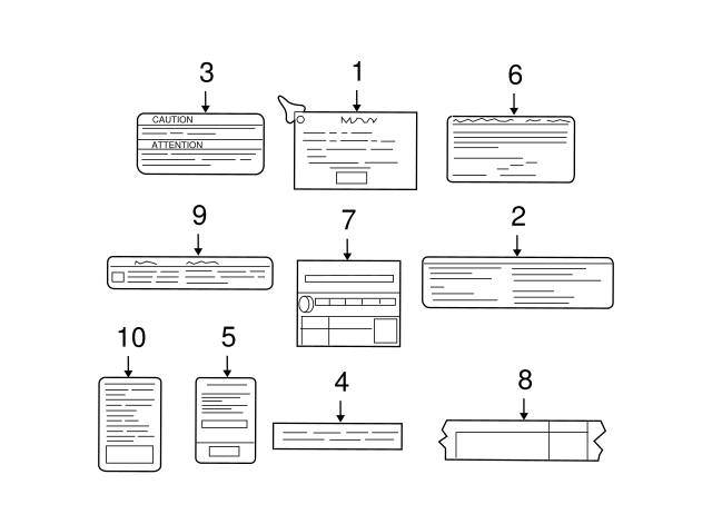 10443718 Label - New OEM Part From GM Parts Direct | GM Parts Store