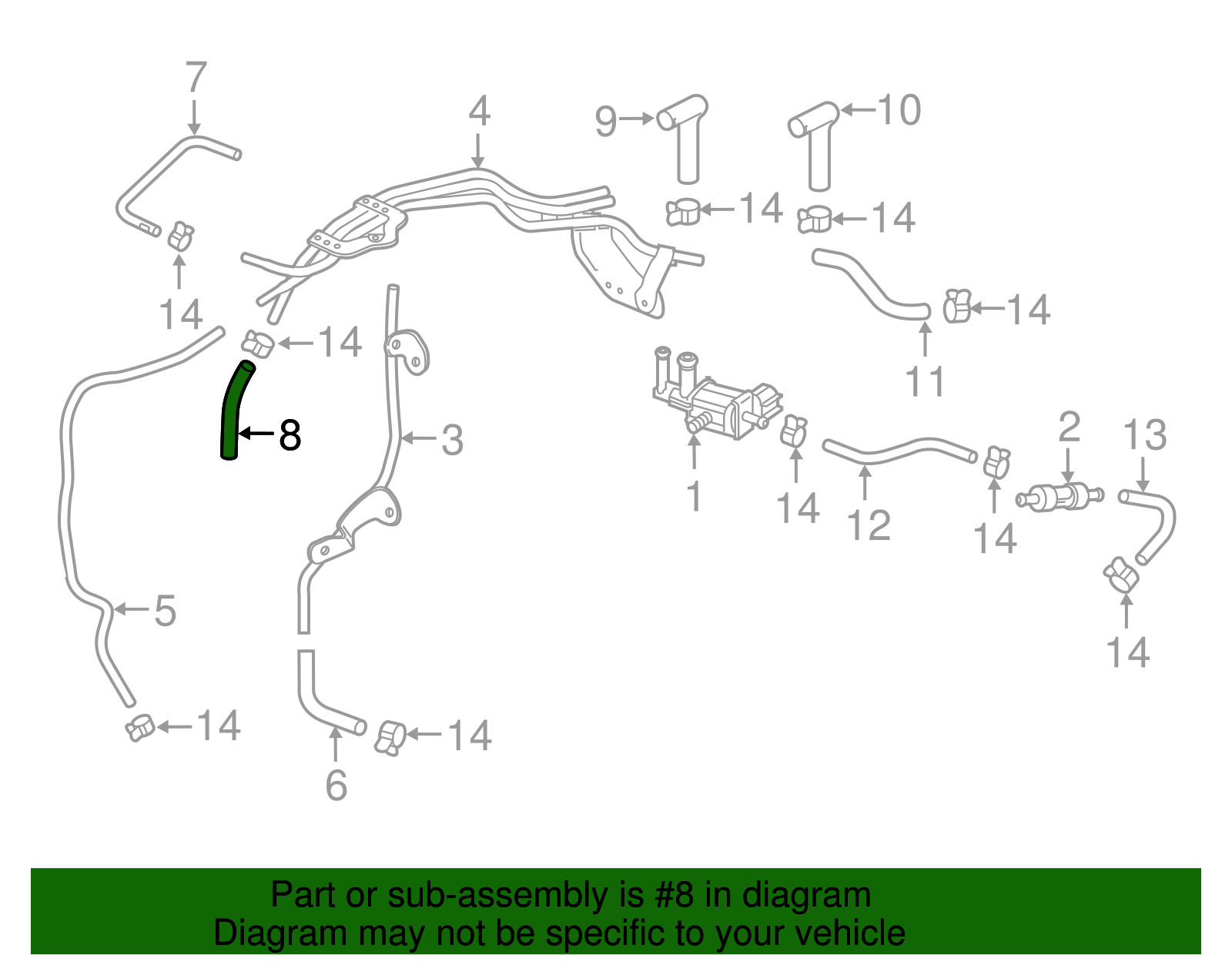 36185-RPY-G00 - 2017-2022 Honda - Tube Air Bypass Valve Solenoid (E ...