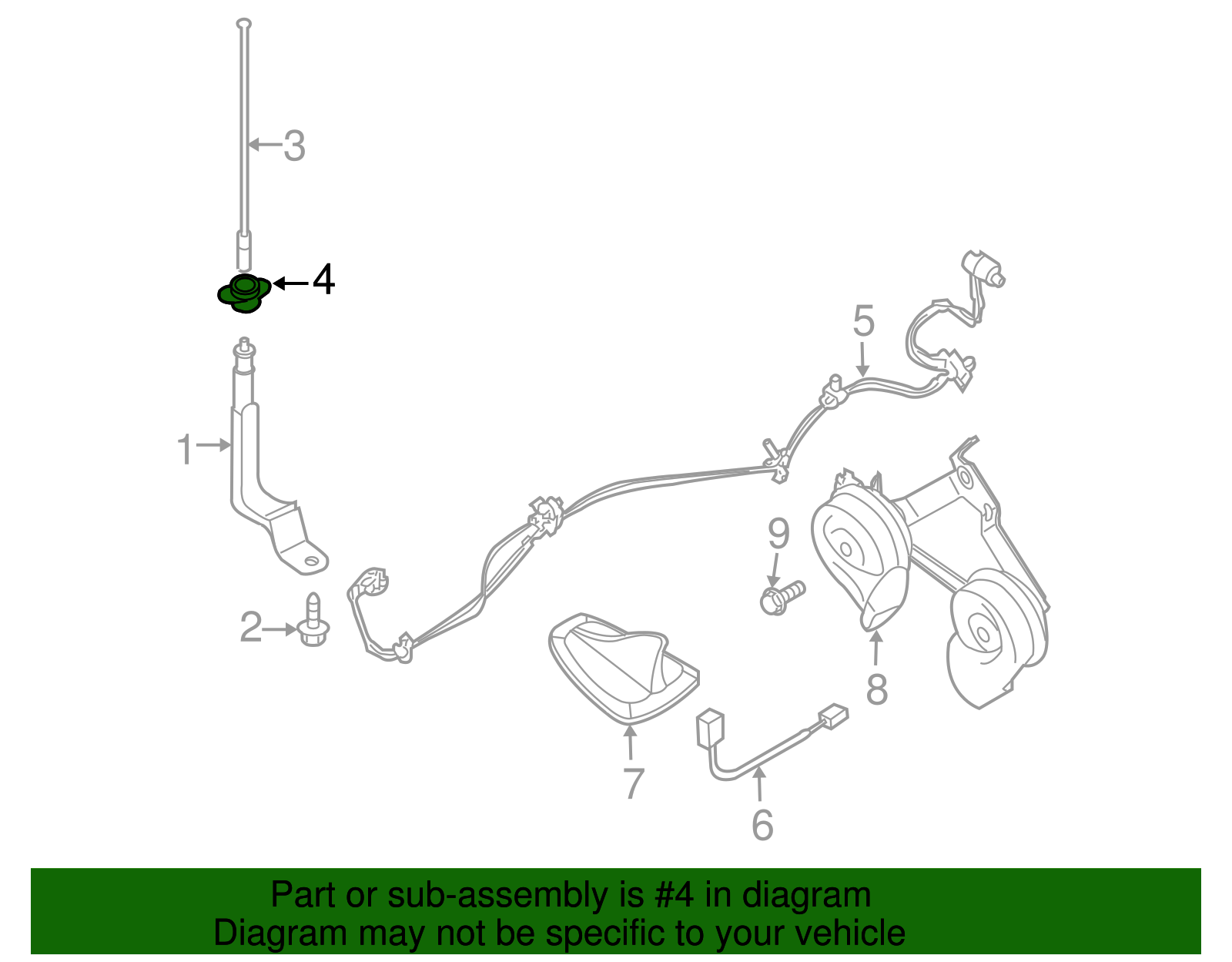 28216-7S200 - Antenna Bezel 2004-2015 Nissan TITAN | AutoNation Parts