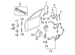 2005-2011 Cadillac STS Door Lock, Outside Rearview Mirror, and Power ...