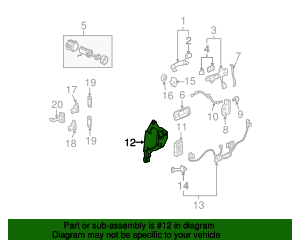 2005-2011 Cadillac STS Door Lock, Outside Rearview Mirror, and Power ...