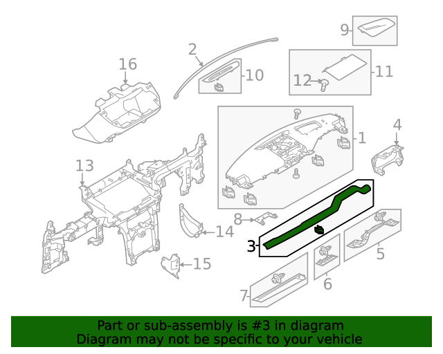 Genuine Lower Molding for 2020-2023 Land Rover | Land Rover Part ...