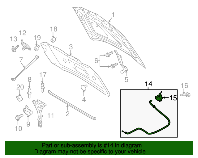 2007-2017 Ford Release Cable 7L1Z-16916-B | TascaParts.com